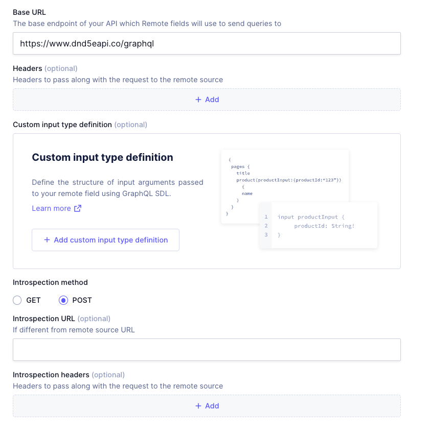Creating a GraphQL Remote Source Field with a simple GraphQL API | Hygraph