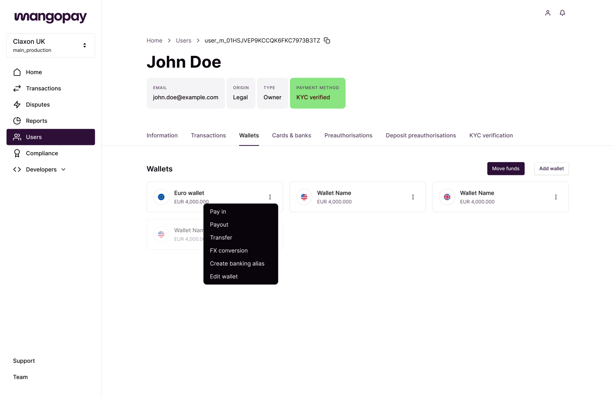 Mangopay FX payments