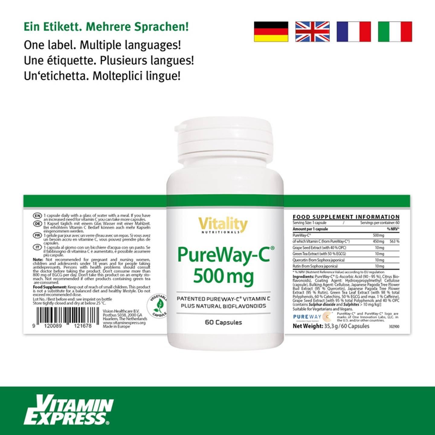 PureWay Vitamin C 500 mg bestellen | Vitaminexpress