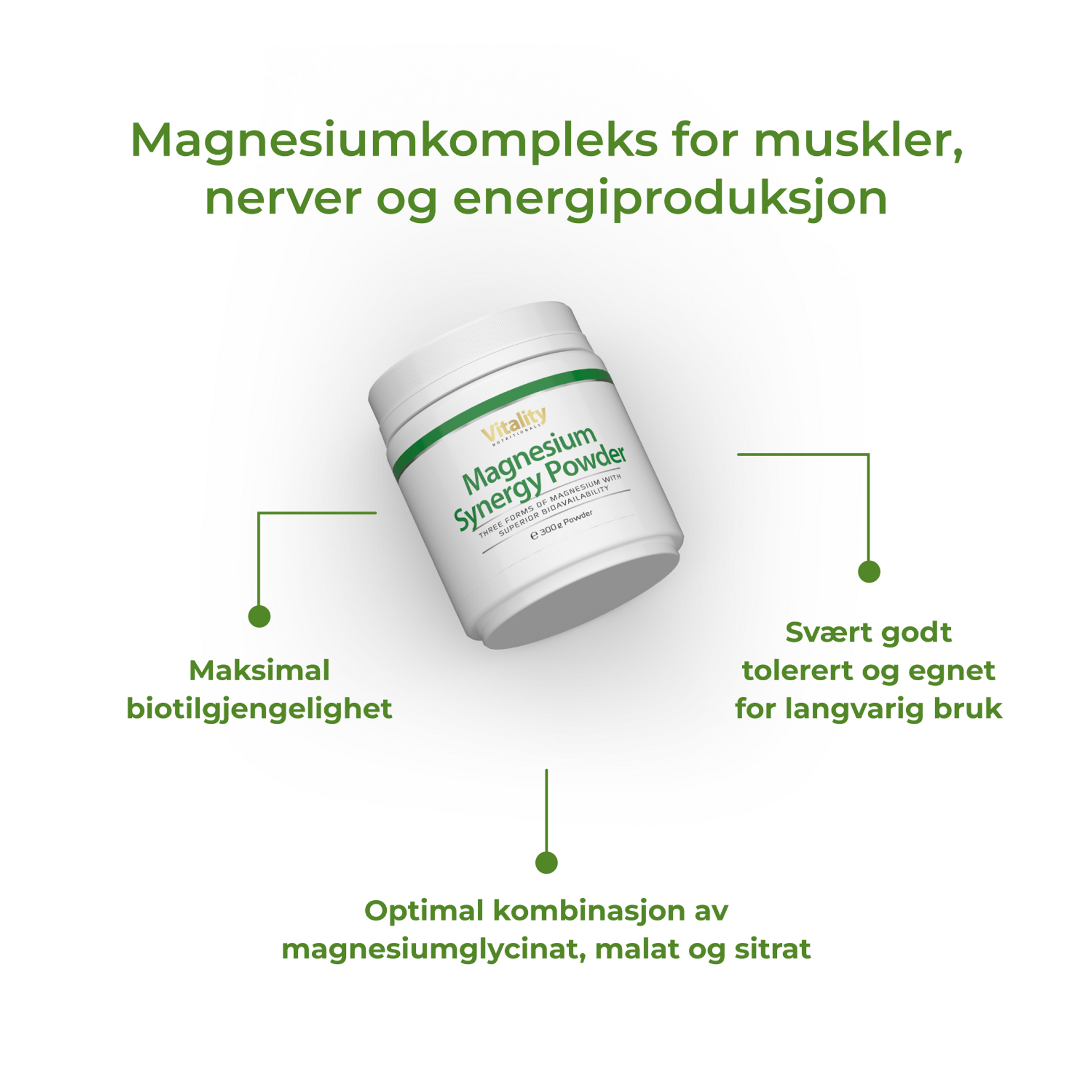 Bestill Magnesium Synergy Pulver | Magnesium Synergy pulver