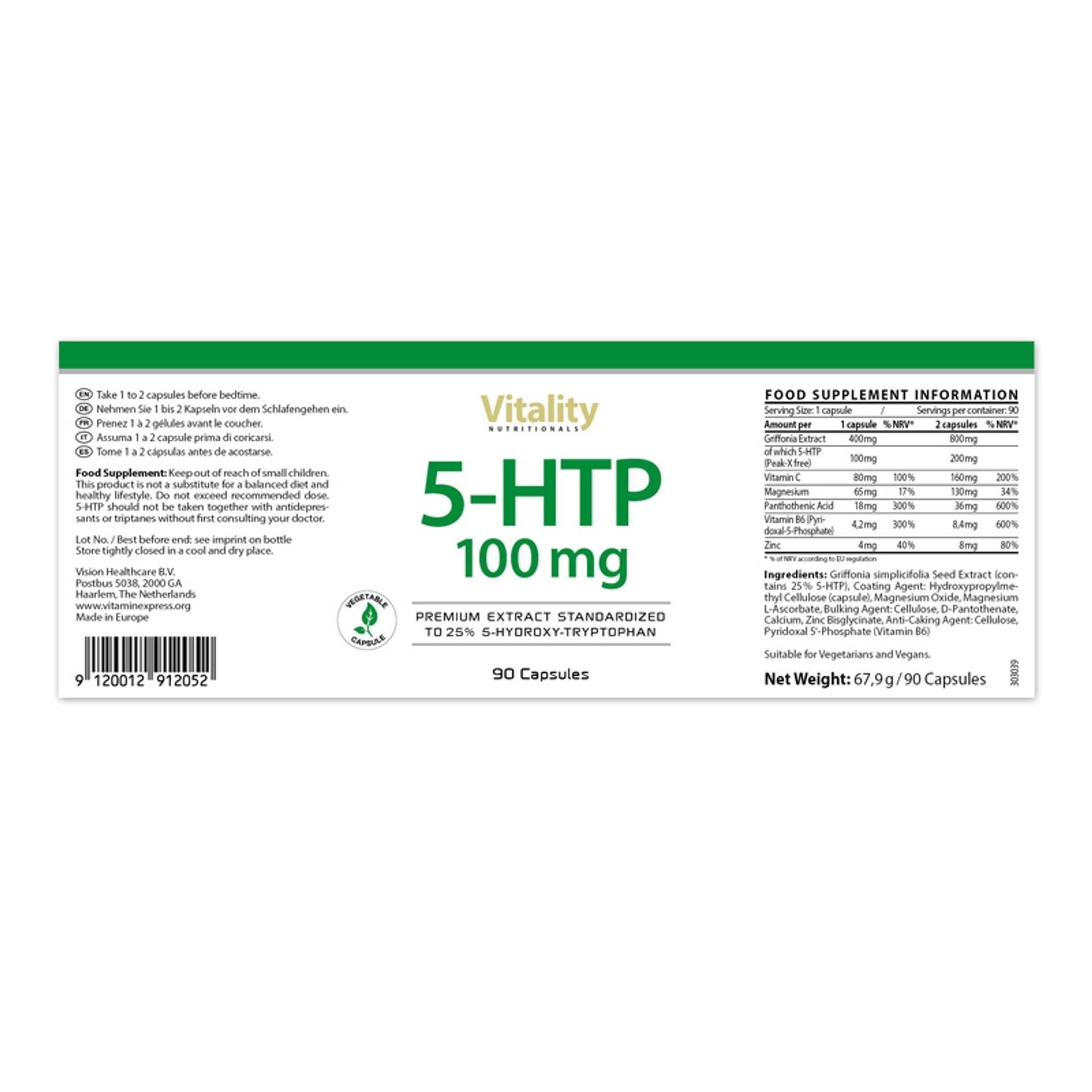 Order 5-HTP 100mg | Vitaminexpress