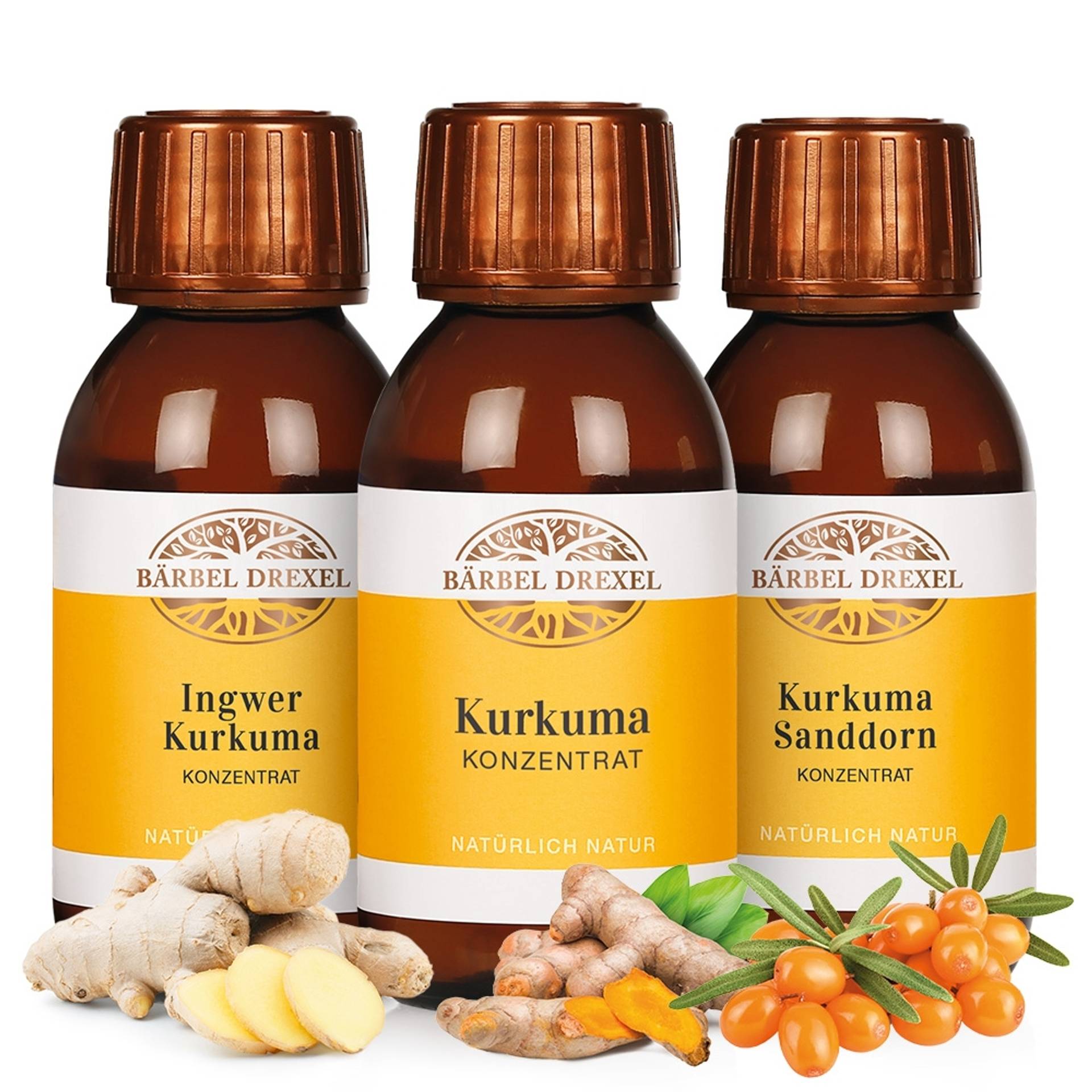 Set: Kurkuma & Ingwer Kurkuma & Kurkuma Sanddorn Konzentrat