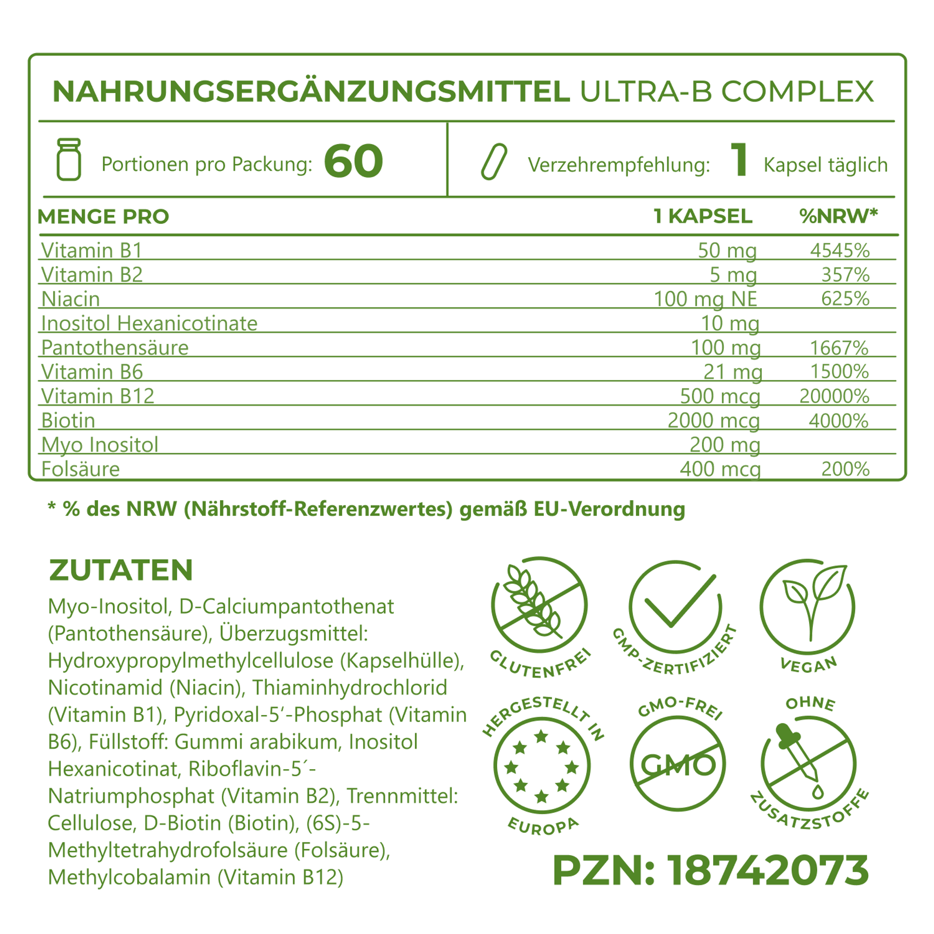 Ultra B Complex - Vitamin B Complex Kapseln | VitaminExpress