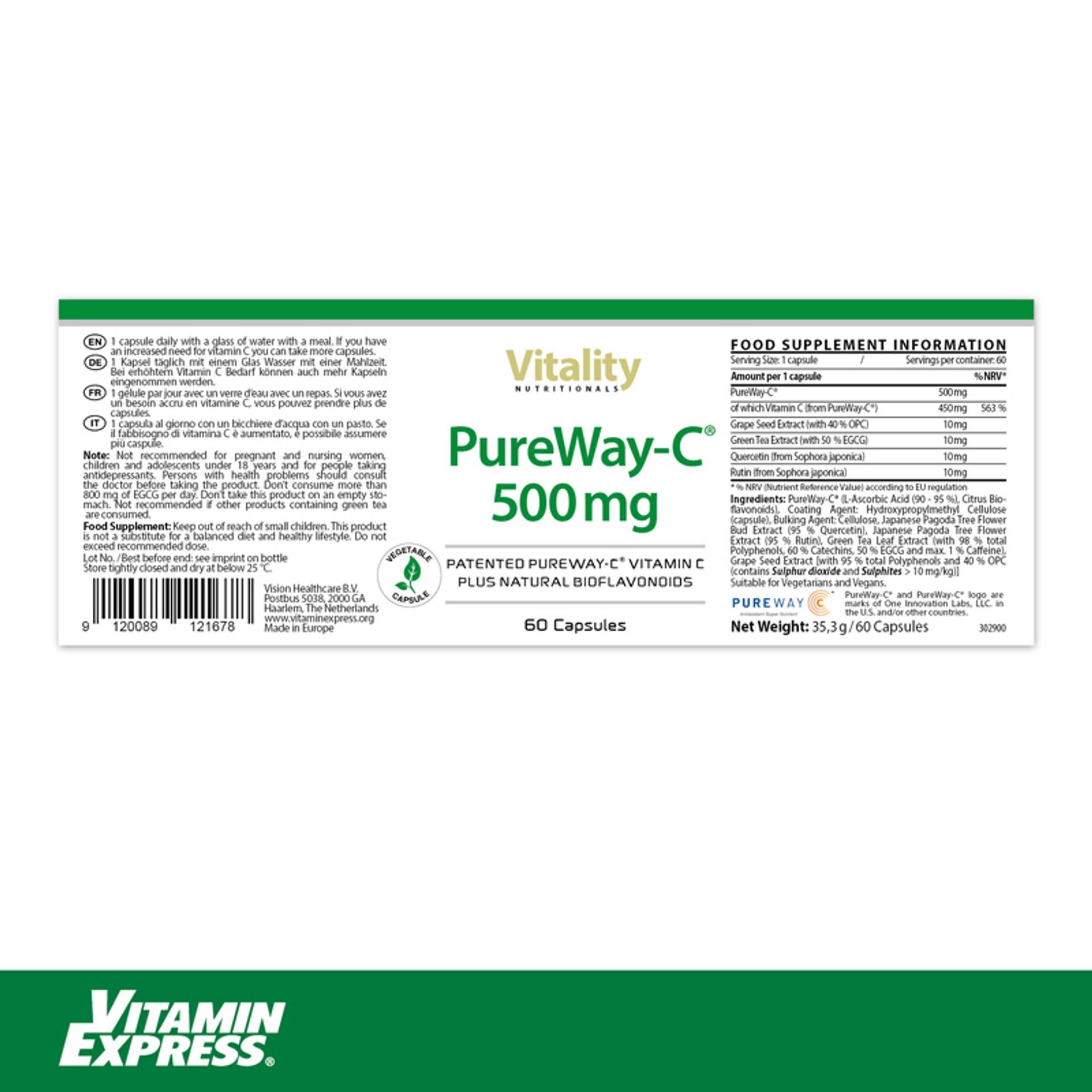 Order PureWay Vitamin C 500 mg | Vitaminexpress