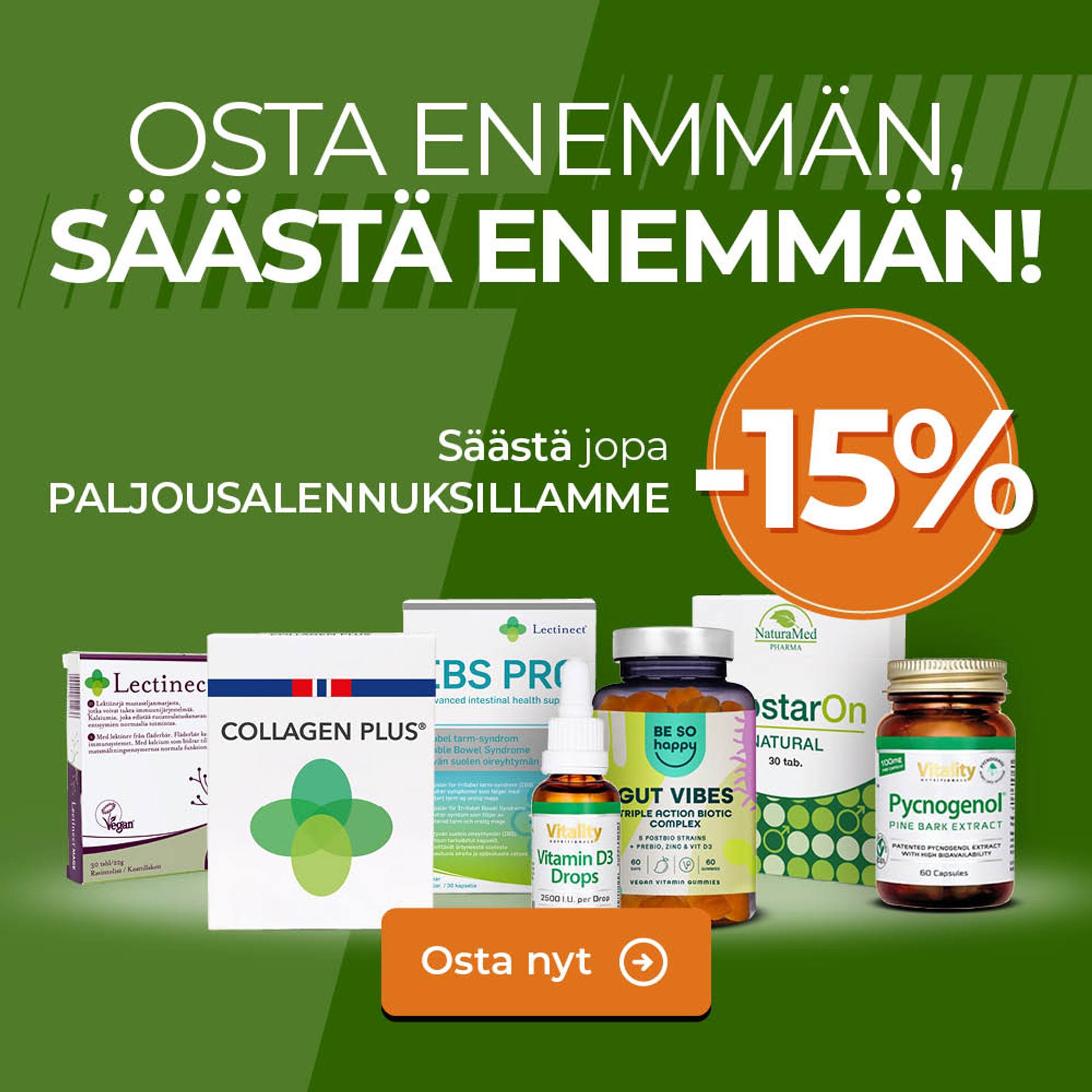 VitaminExpress: Osta vitamiinit ja ravintolisät netistä