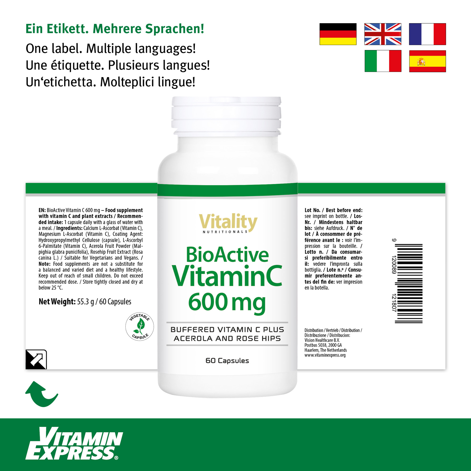 BioActive Vitamin C 600 mg bestellen | Vitaminexpress