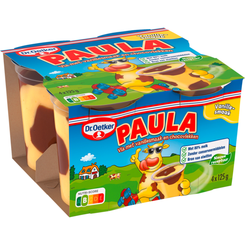 PAULA Vanille vla met chocovlekken - Producten | undefined