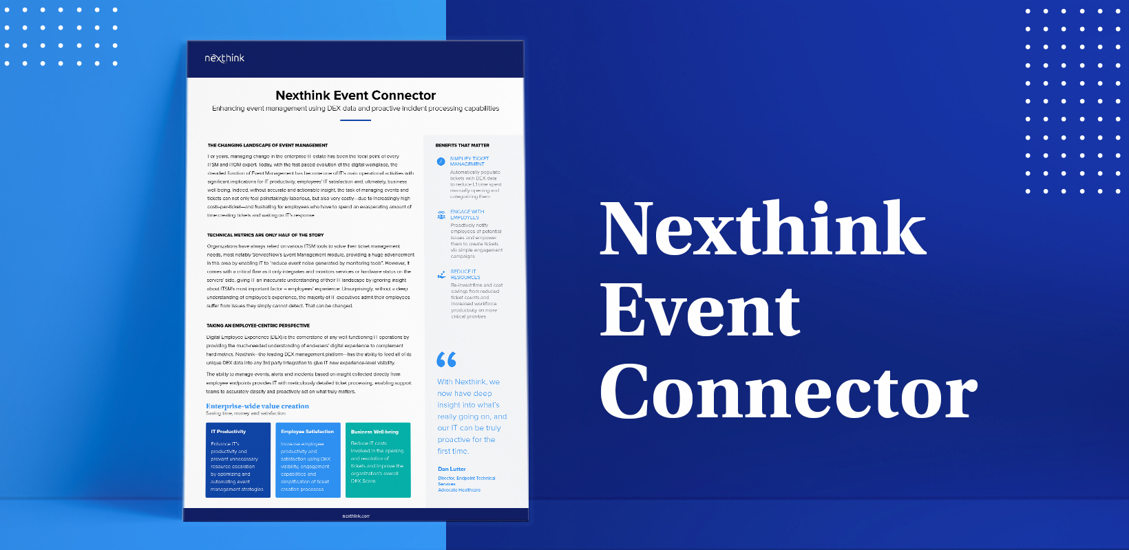 Event Connector Solution Brief | Nexthink