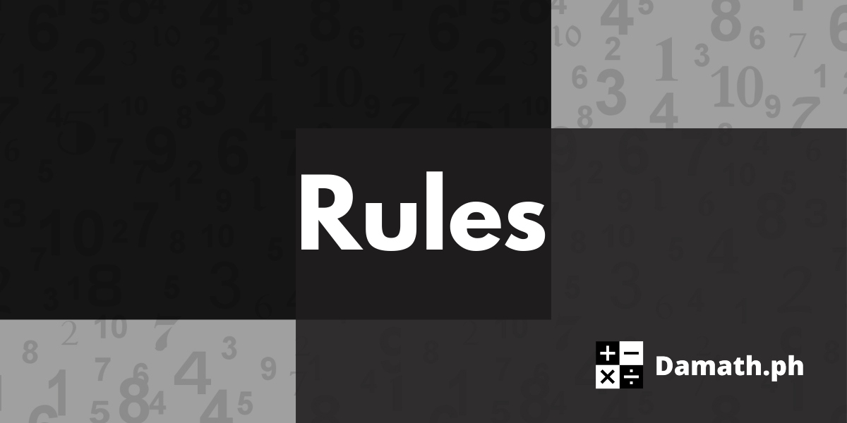 Rules in Playing Damath - Damath.ph