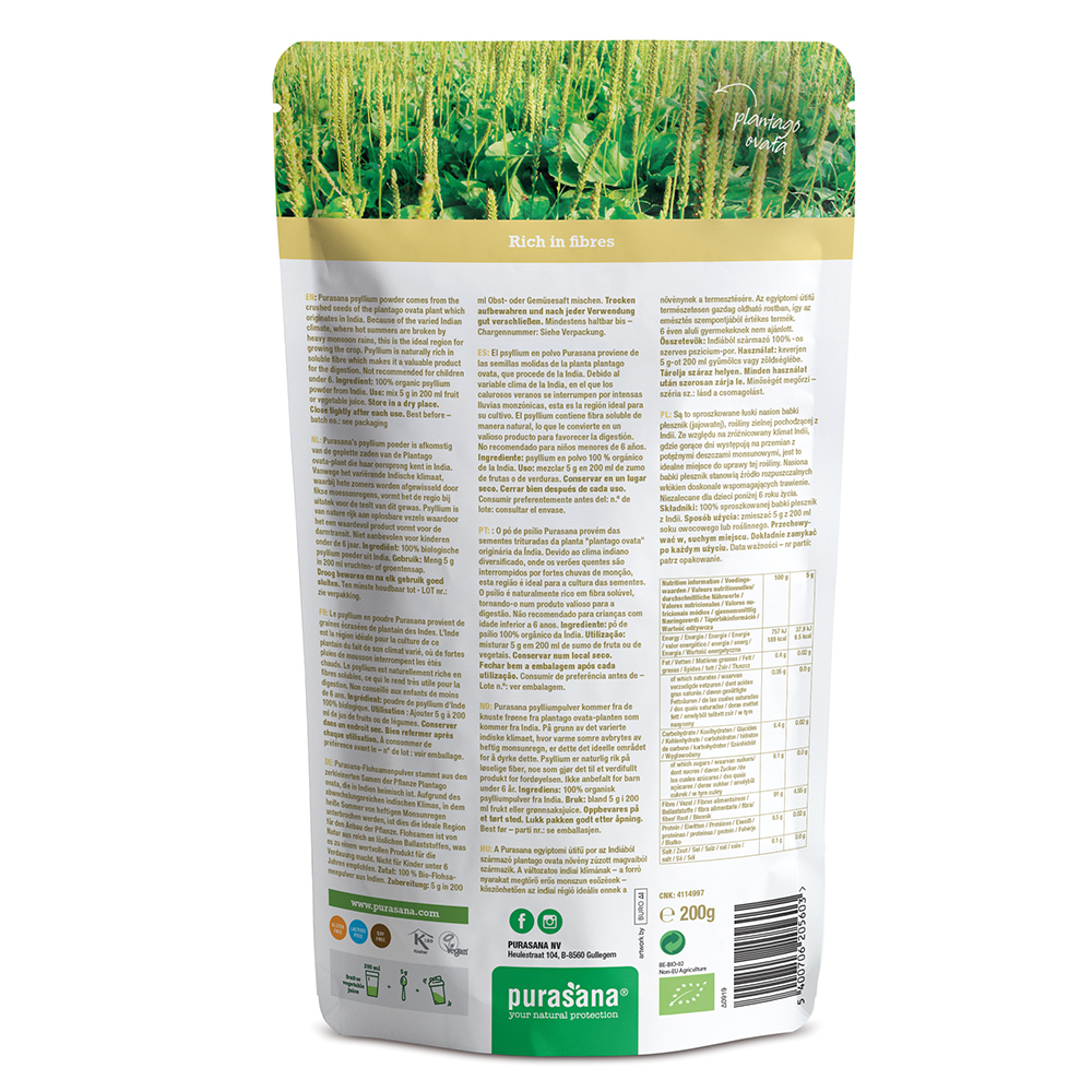 Order Psyllium raw powder 200 g BIO | Vitaminexpress