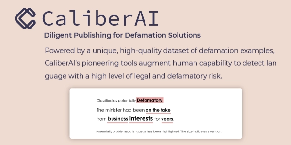 Defamatory content solutions - CaliberAI