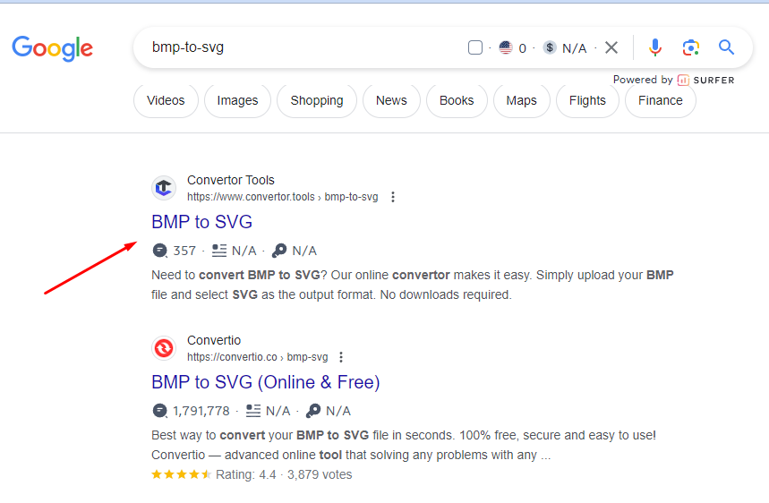 How to convert BMP to SVG
