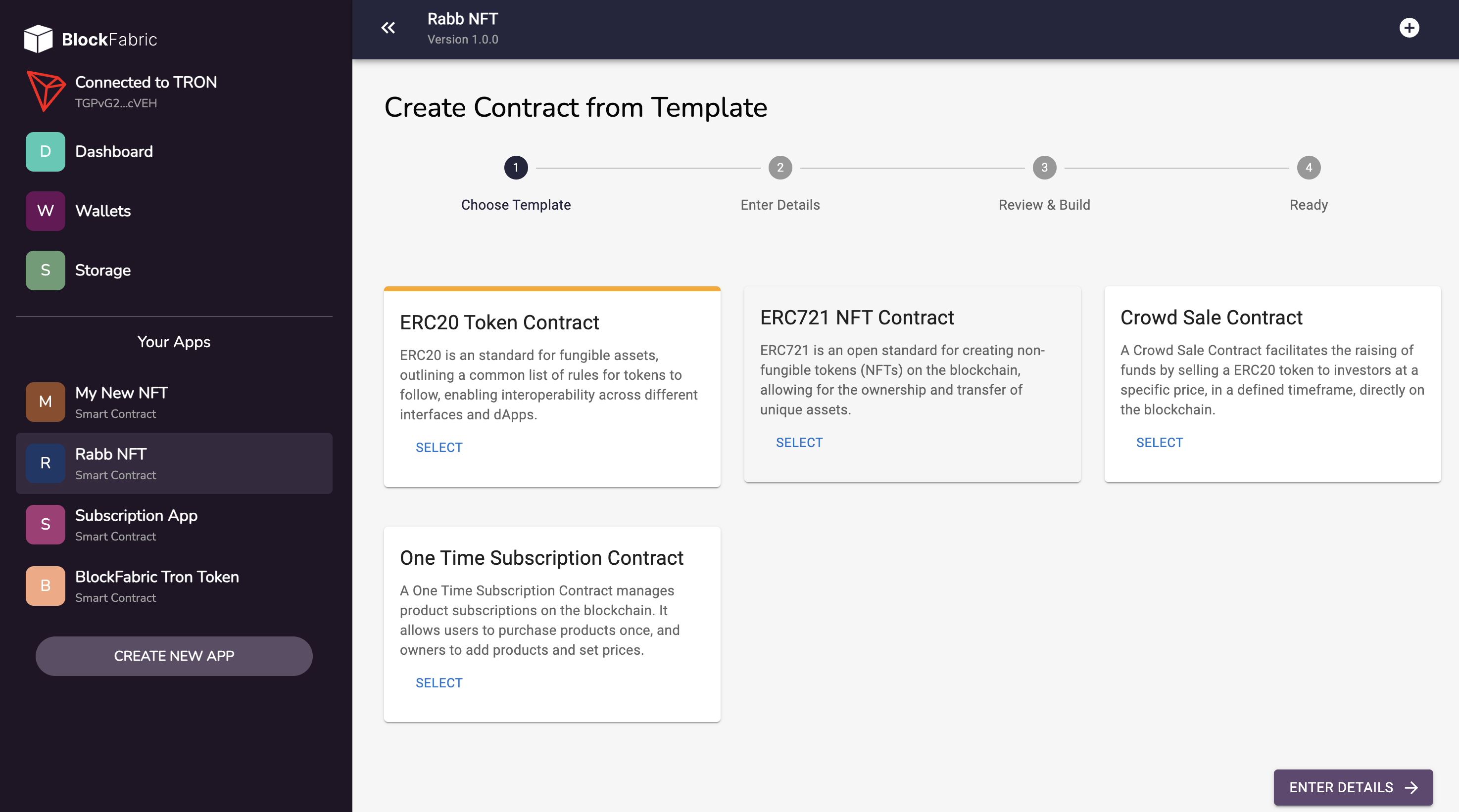 Creating a New Contract