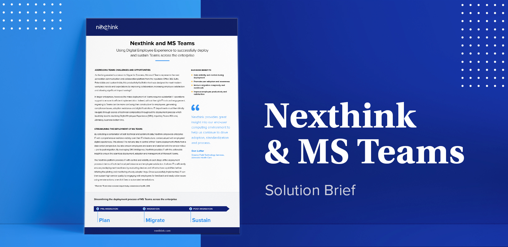 Microsoft Teams Solution Brief | Nexthink