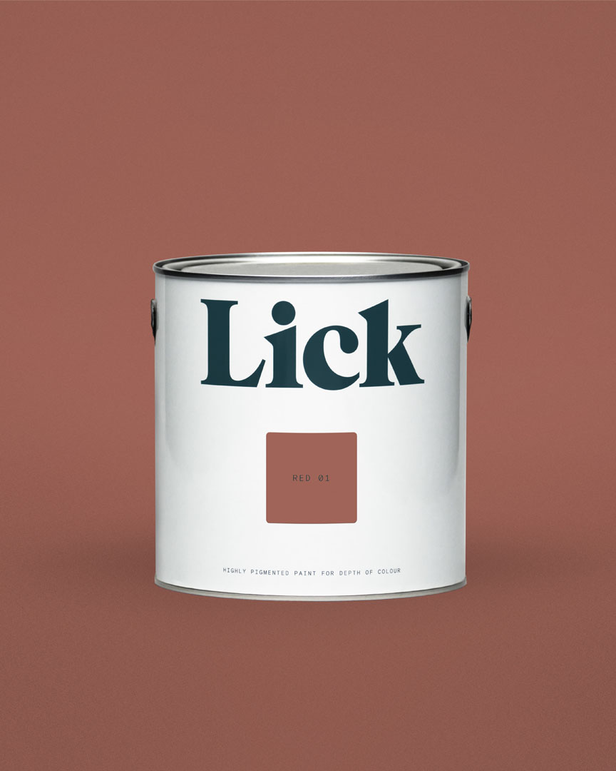Red 01: Burnt Umber Red Paint - Matt Emulsion Paint | Lick