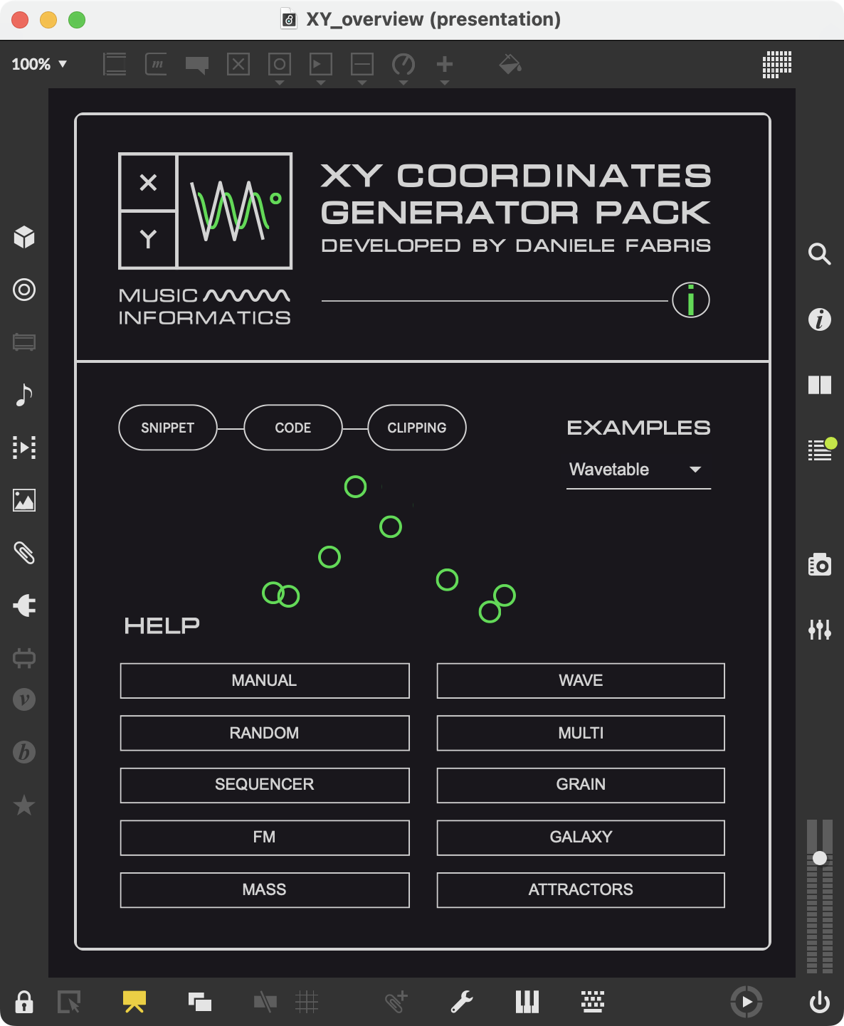 XY Coordinates Generator Pack Max Package | Cycling '74