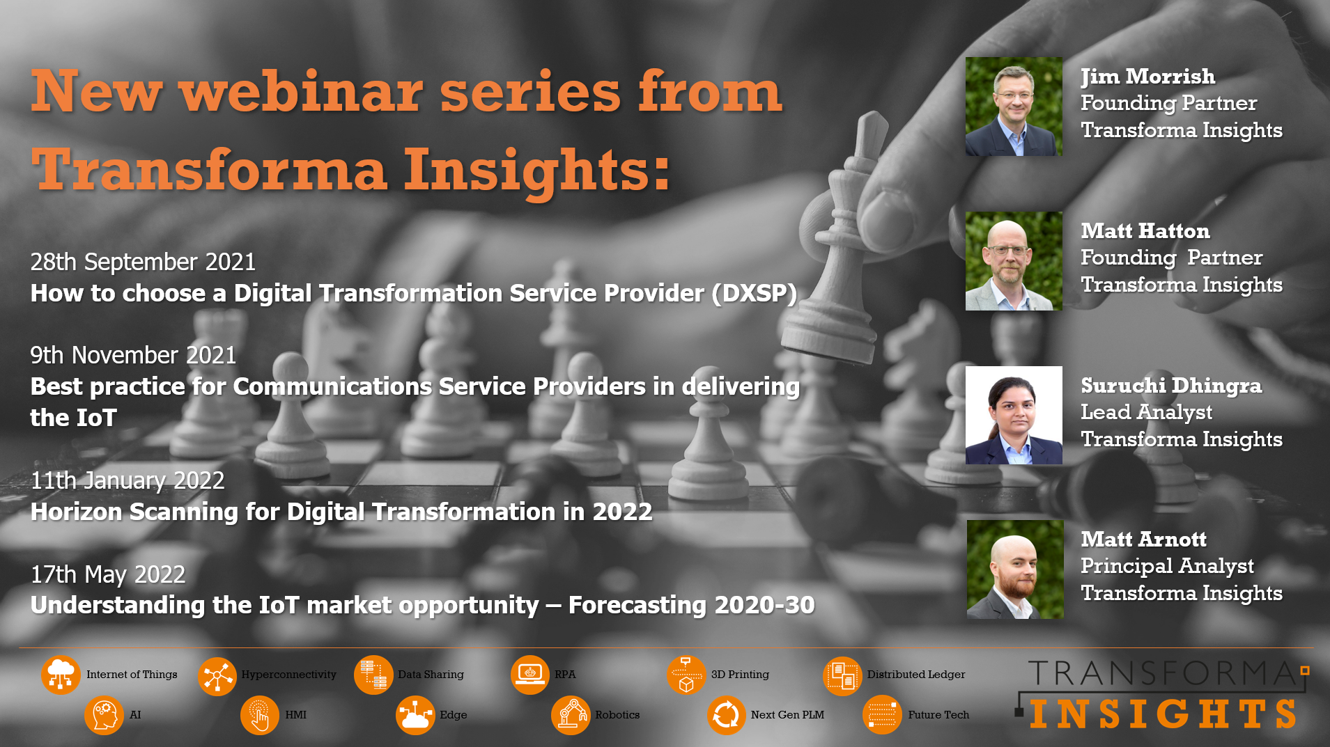 Webinar series for 2021/22 covers Digital Transformation, Communications Service Providers ...