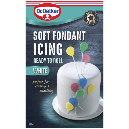 Soft Fondant White Icing Ready to Roll - Icings Marzipan | Dr. Oetker