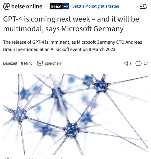 GPT-4 is released on March 14th!