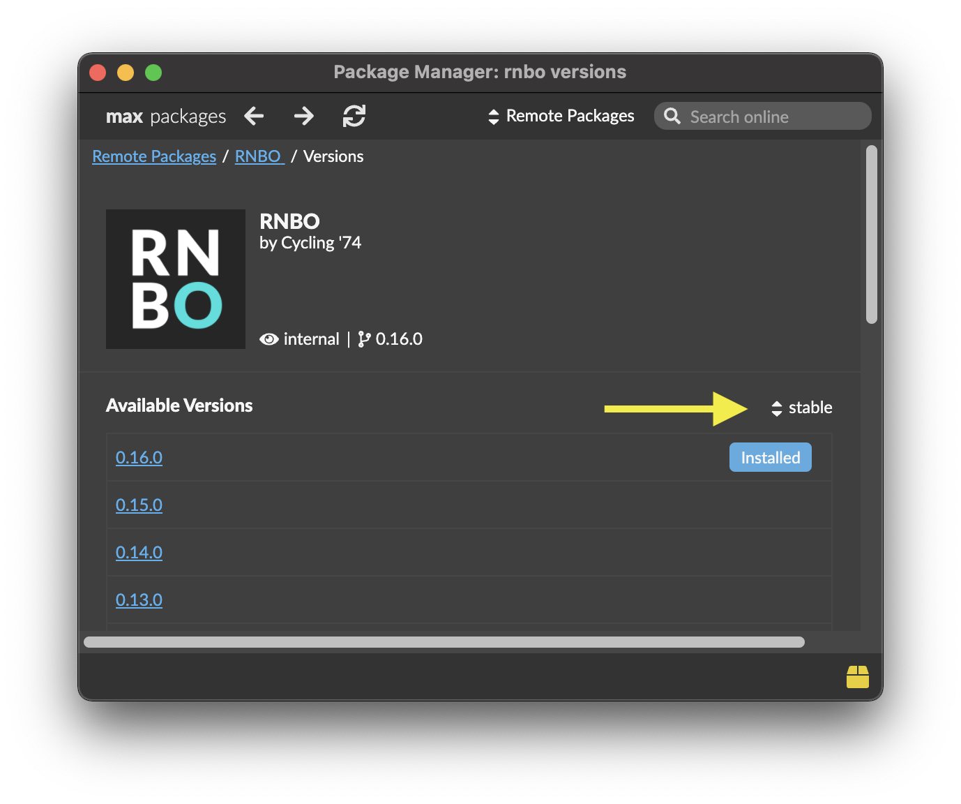 Installing the RNBO Package | Cycling '74