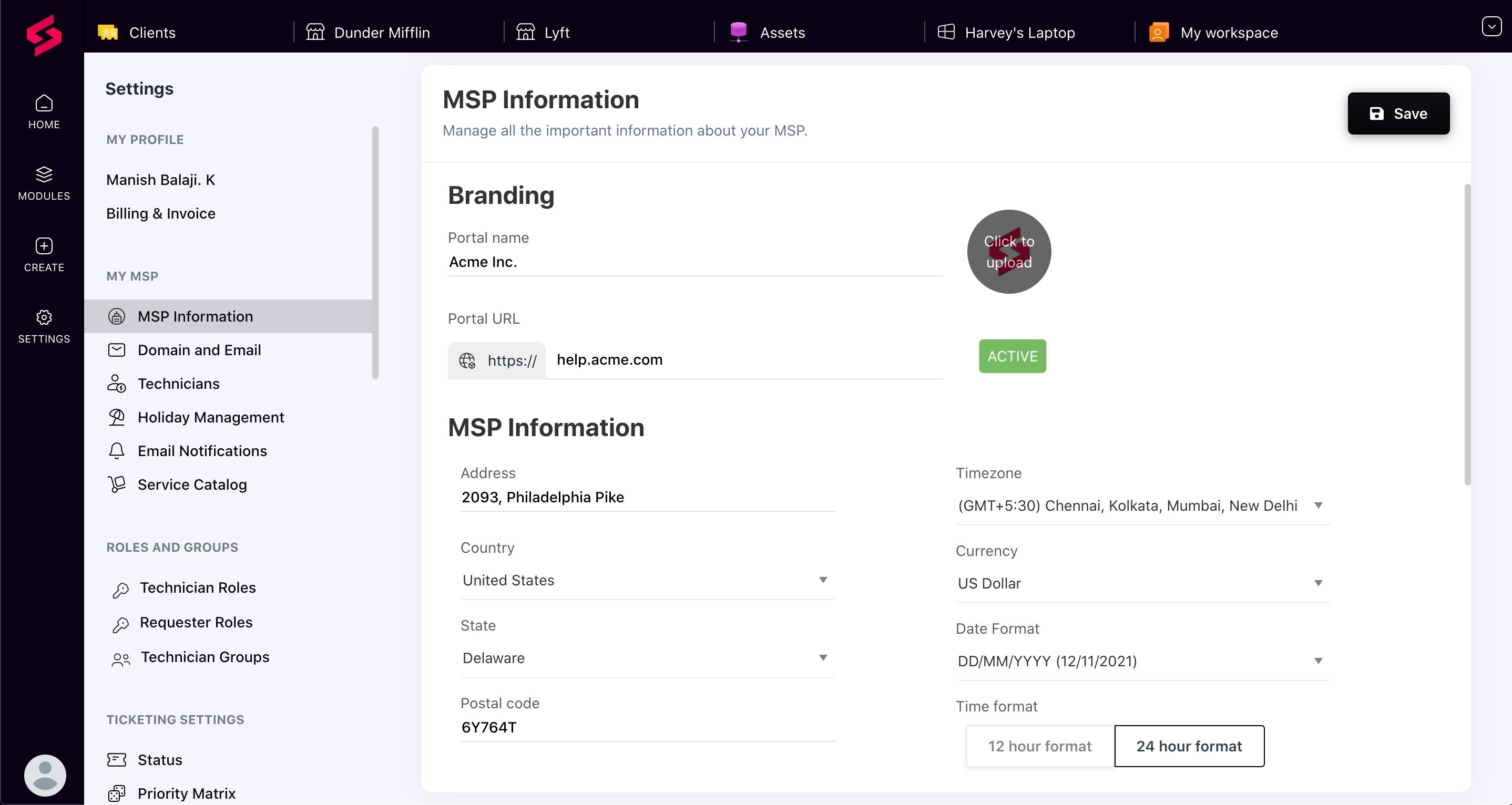 Powerful admin console for MSPs | PSA-RMM software