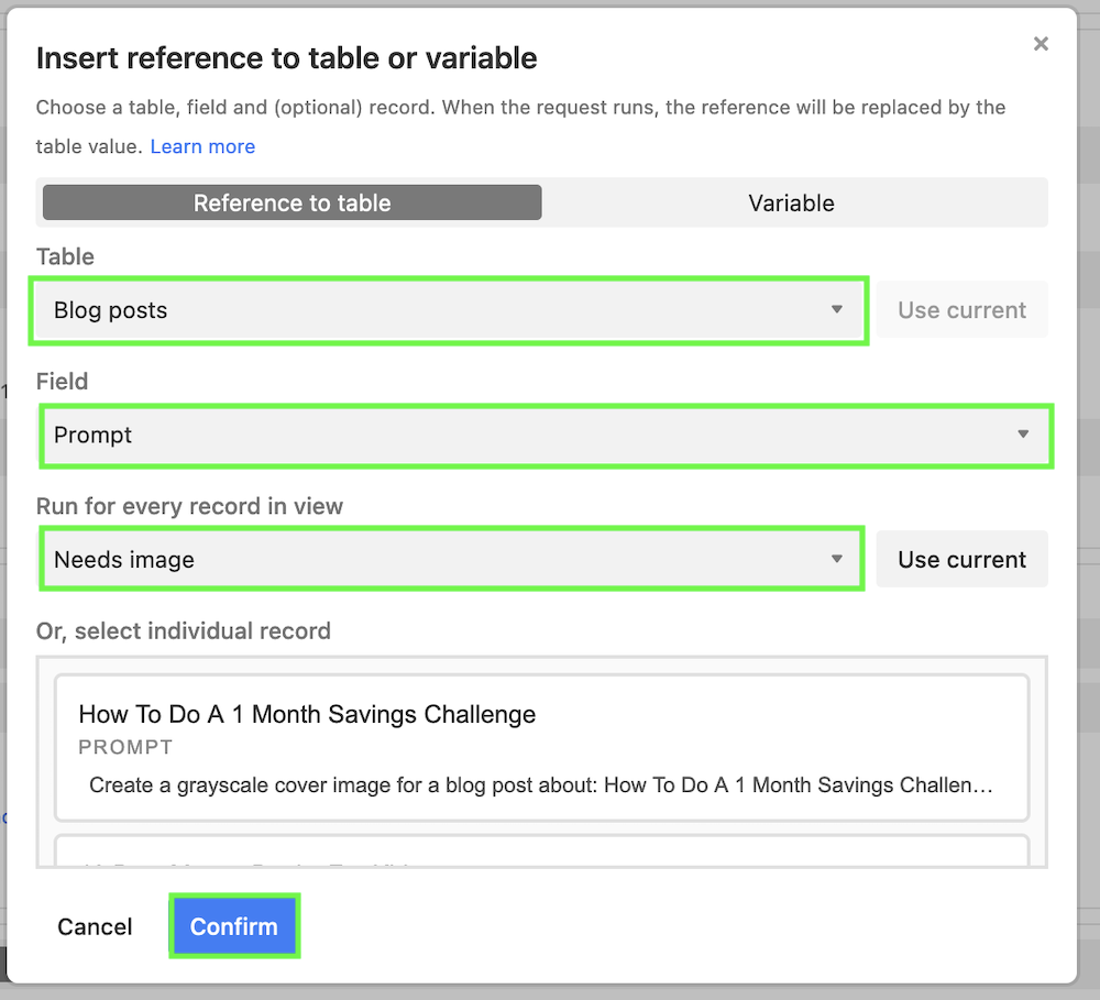 How to Generate Blog Post Images in Airtable using AI