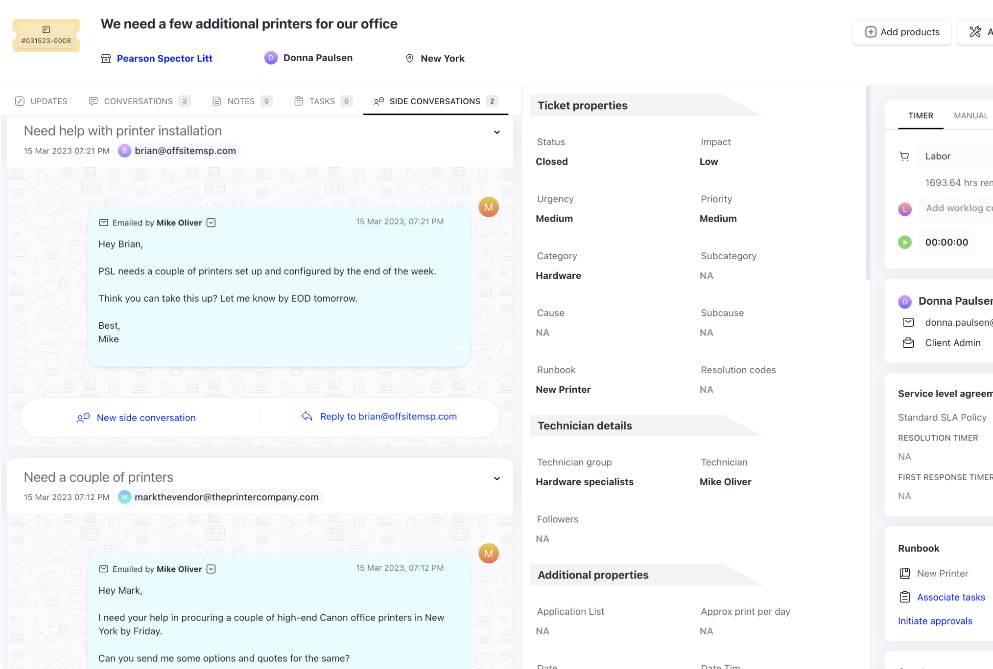 SuperOps.ai | Collaborate like never before with Side Conversations