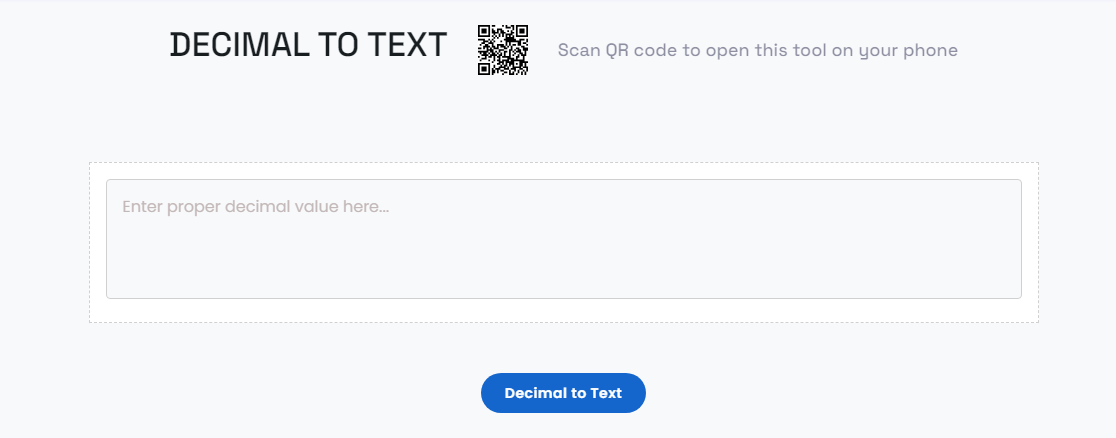 How to decimal to text converter online using convertor tools?