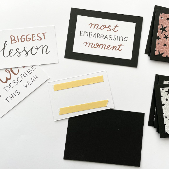 Nieuwjaars reflectiekaarten zelf maken