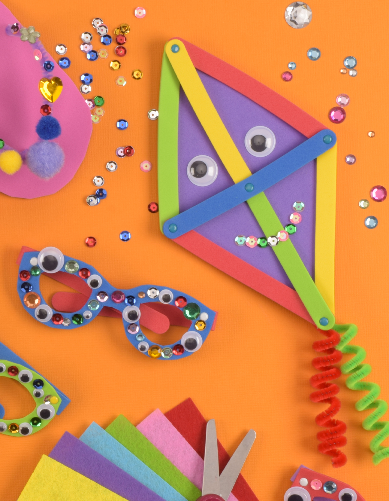 Making a kite with our craft kit