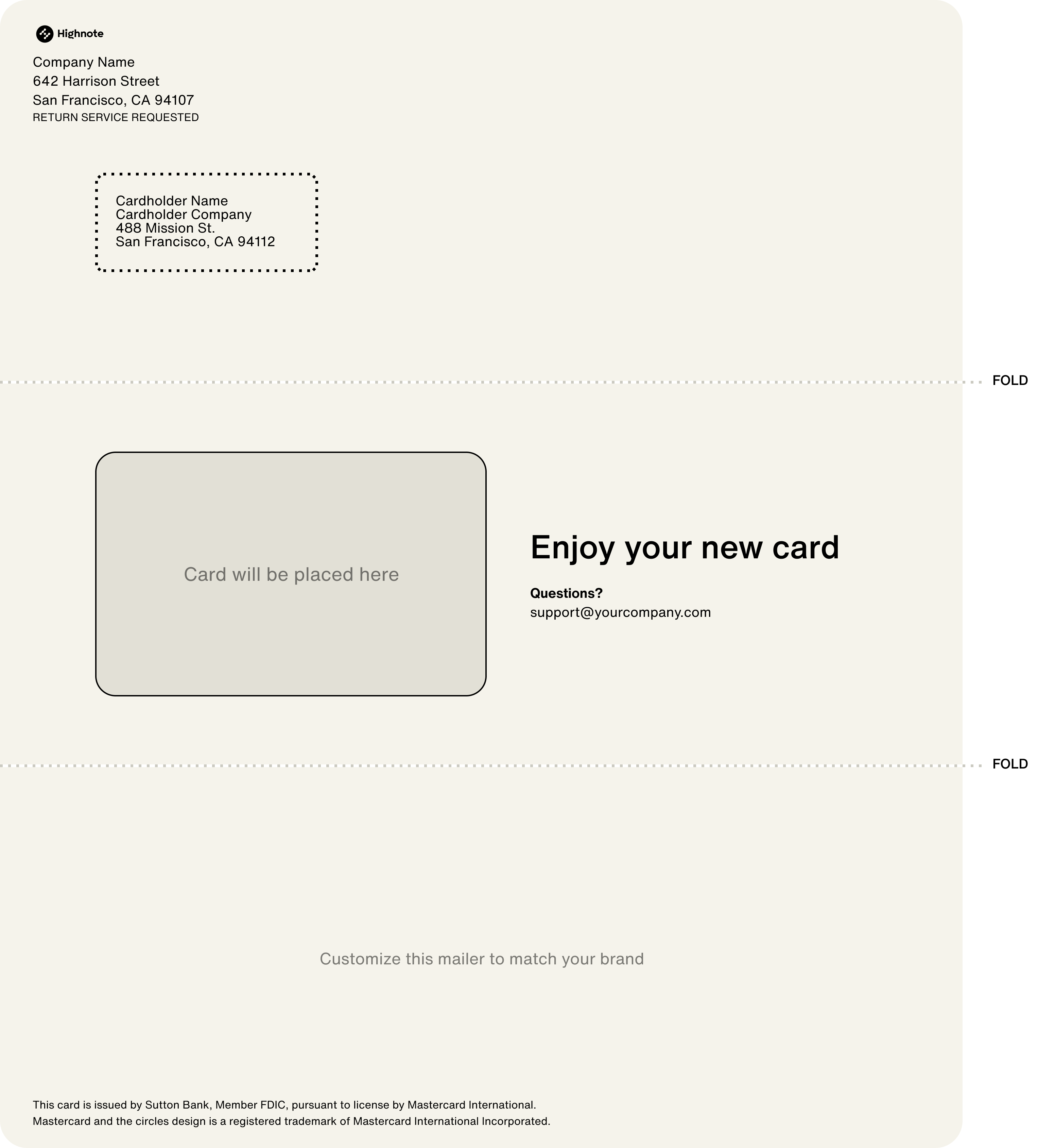 Physical Cards – Highnote Documentation