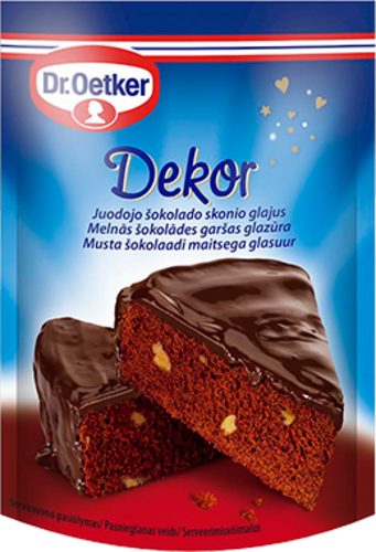 Juodojo šokolado skonio glajus - Produktai