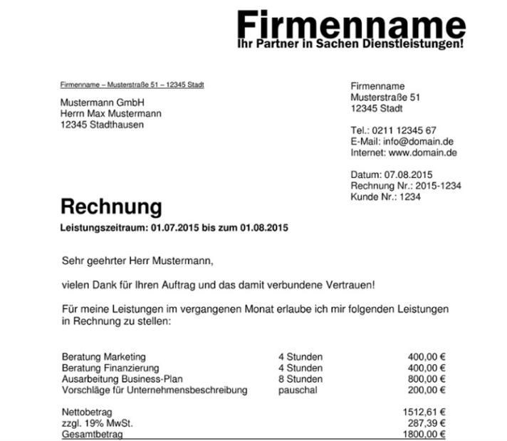 Rechnung erstellen leicht gemacht: so geht's blitzschnell | OMR Reviews