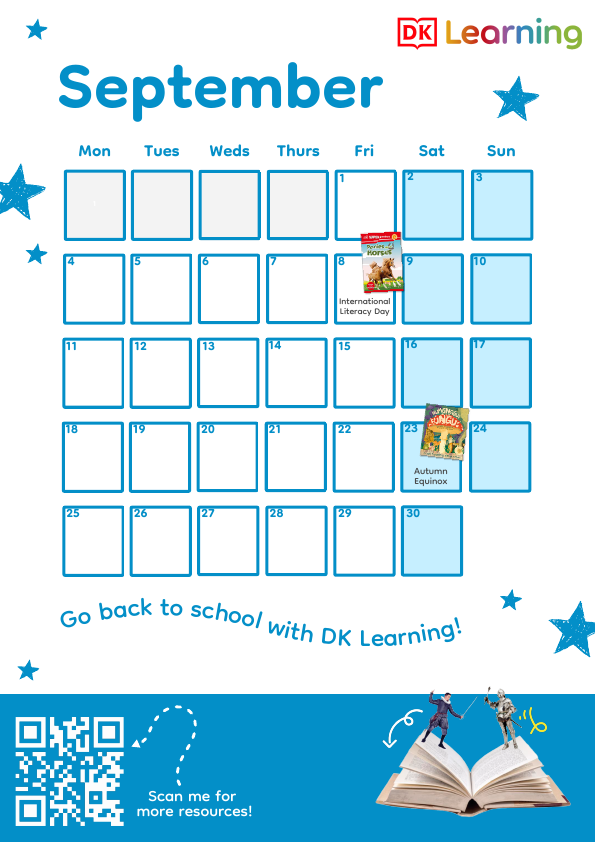 2023-2024 DK Learning Monthly Classroom Calendar