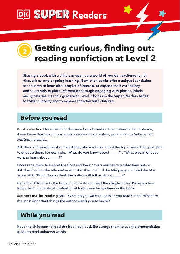 Level 2 Reading Guidance