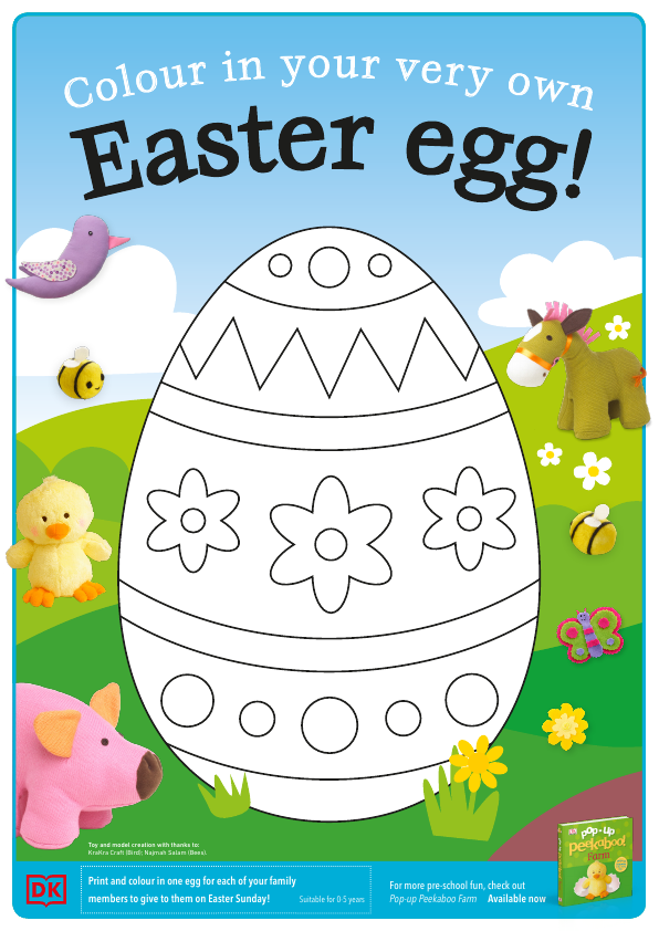 Colour in your very own Easter egg!