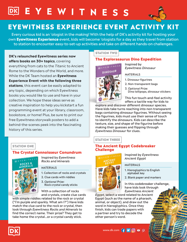 Eyewitness Experience Event Activity Kit