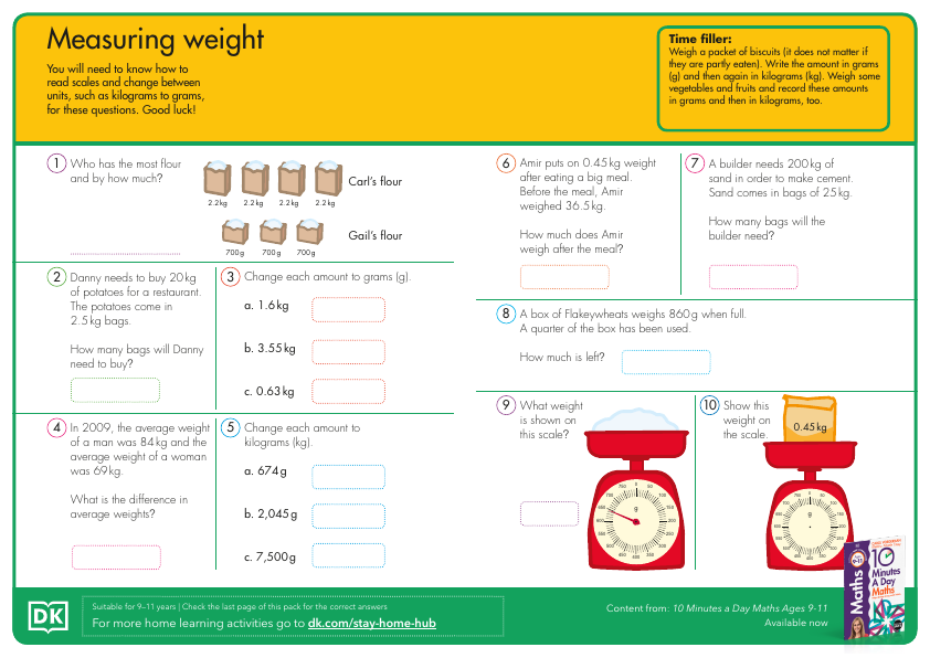 Maths: Measuring Weights and Liquids Activity Pack