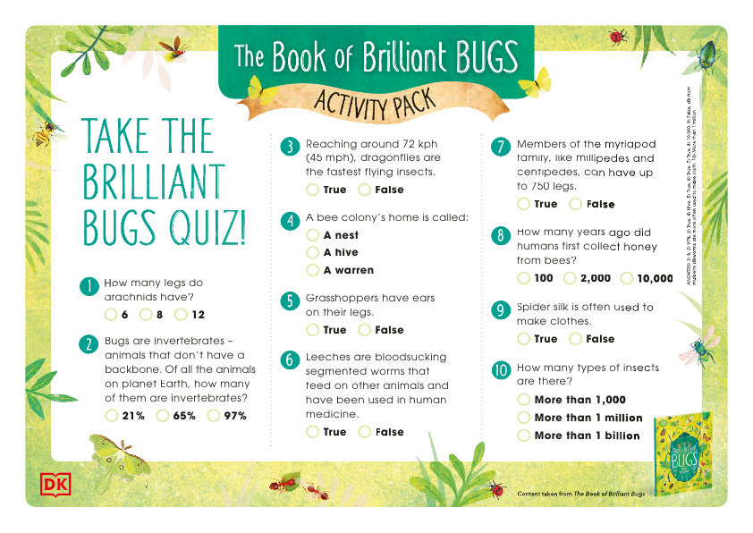 The Book of Brilliant Bugs Activity Pack