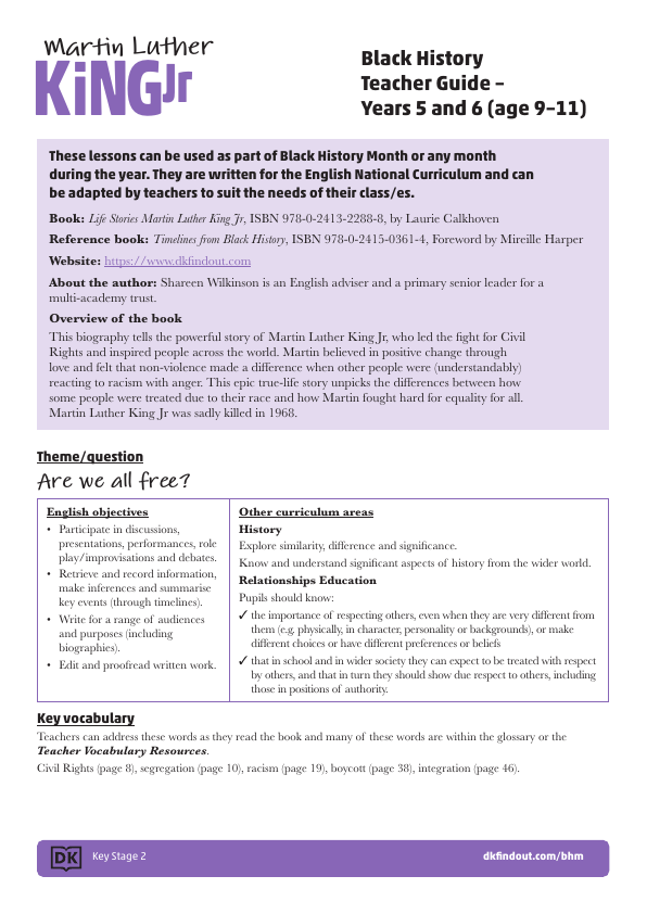 Life Stories Martin Luther King Jr Lesson Plan