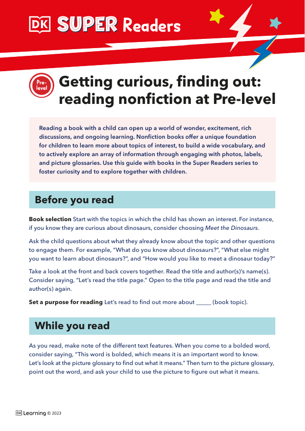 Pre-level Reading Guidance