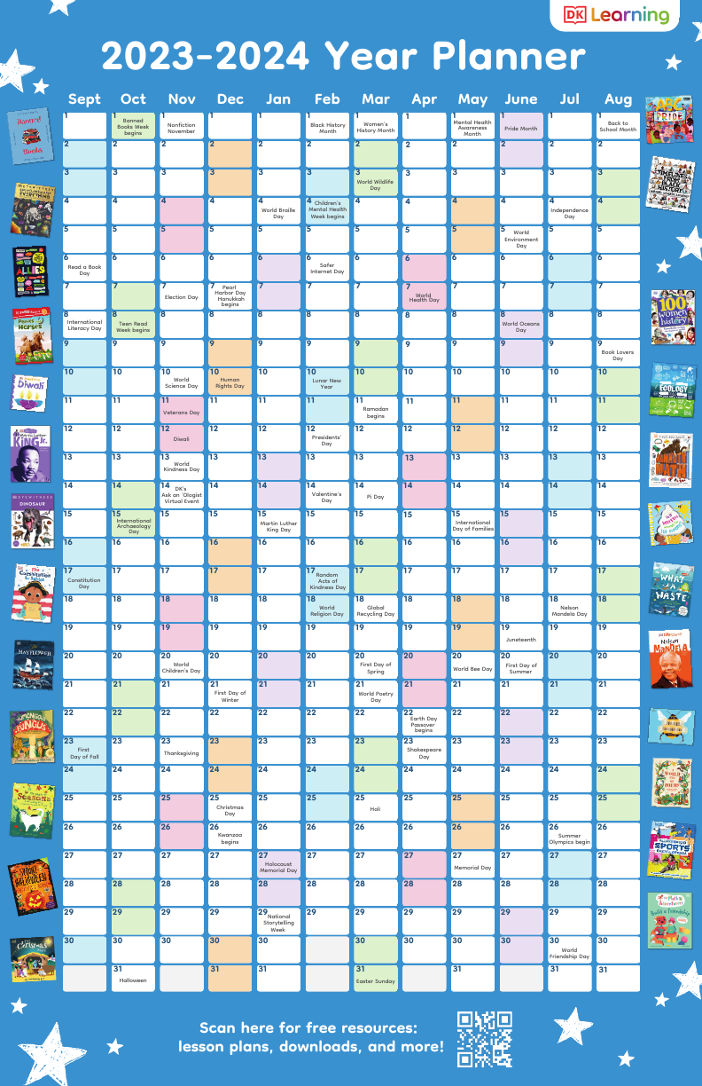 2023-2024 DK Learning Classroom Wall Planner