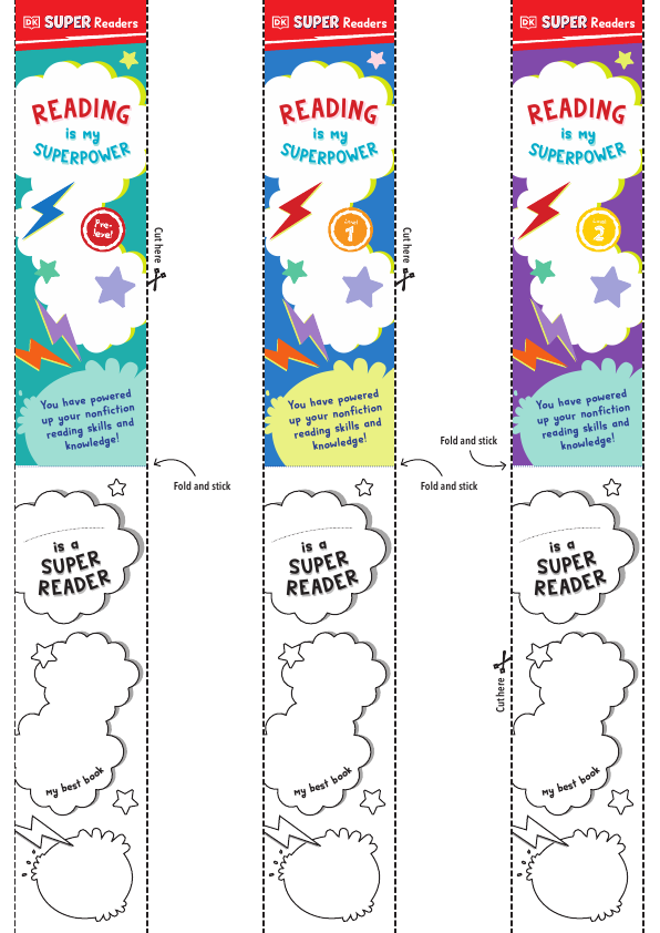 Editable Level Bookmark Templates