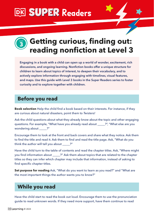 Level 3 Reading Guidance