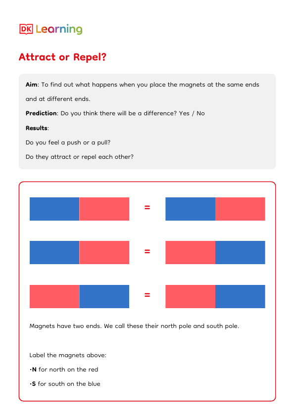 Attract Or Repel Activity Sheet