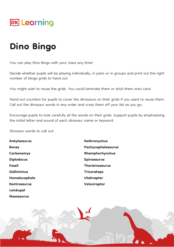 Dino Bingo