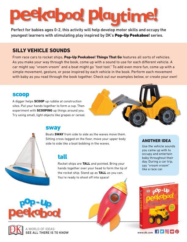 Pop-Up Peekaboo! Things That Go Activity Sheet