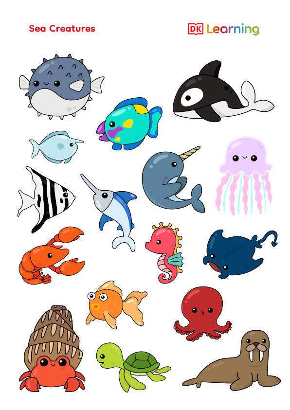Sea Creatures Activity Sheet