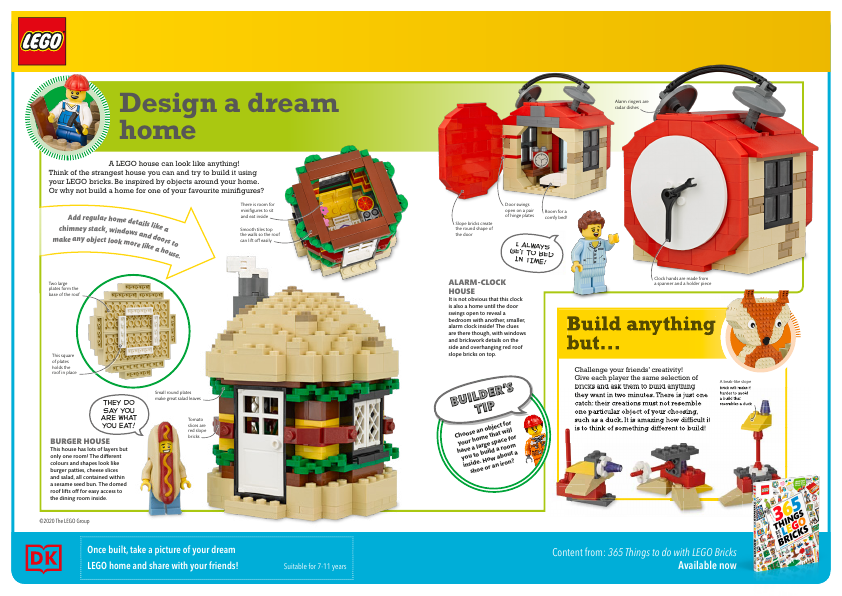 Build Your Own Dream LEGO Home Activity Sheet