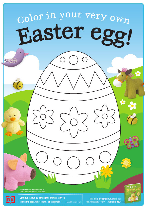 Color in Easter Egg Activity Pack